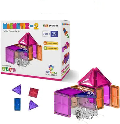 Zephyr Magnetix-2 Magnetic Tile | Run Blocks Construction Set for Kids | Multicolor – Kidsinfy.in