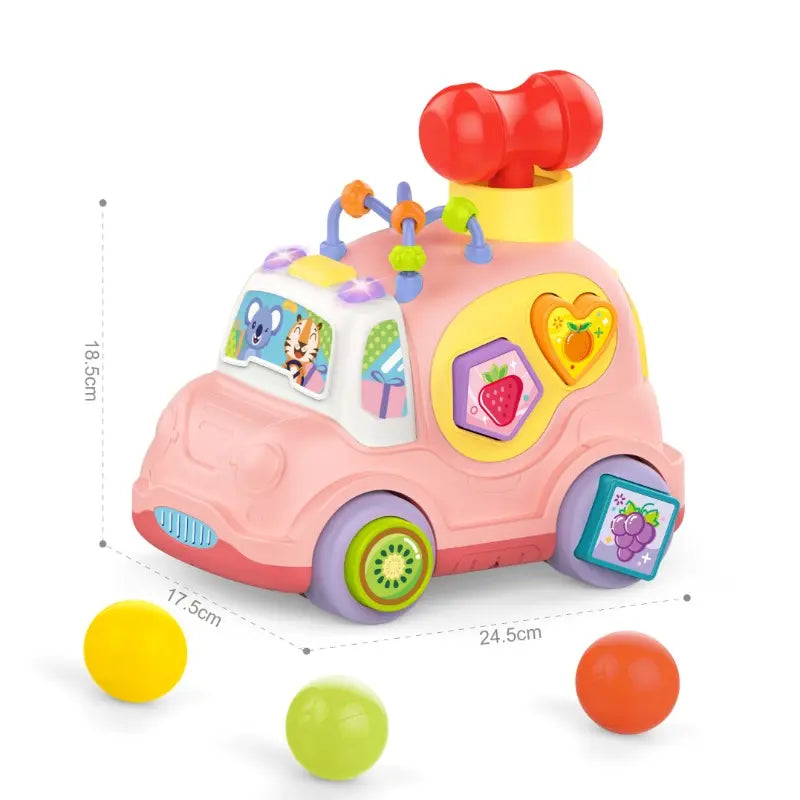 Puchi Musical Sorting Cartoon Car - Assorted Color – Kidsinfy.in