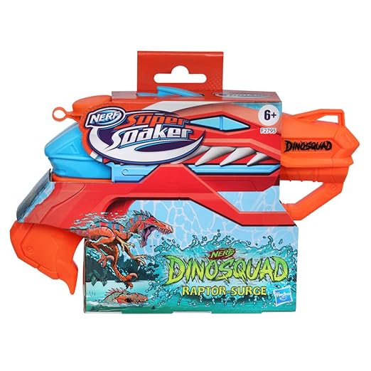 Nerf Super Soaker DinoSquad Raptor-Surge Water Blaster for Holi ...