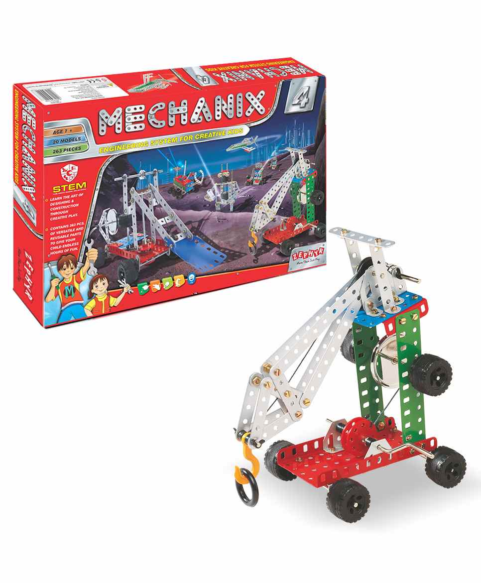 Zephyr Mechanix 4, DIY STEM Kit, Building Construction Kit, for Kids M ...