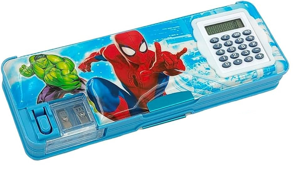 Inbuilt Calculator Pencil Box For Kids | Assorted Color & Design ...