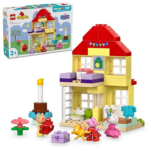 LEGO 10433 DUPLO Peppa Pig Birthday House Playset - 59 Pieces - Color ...
