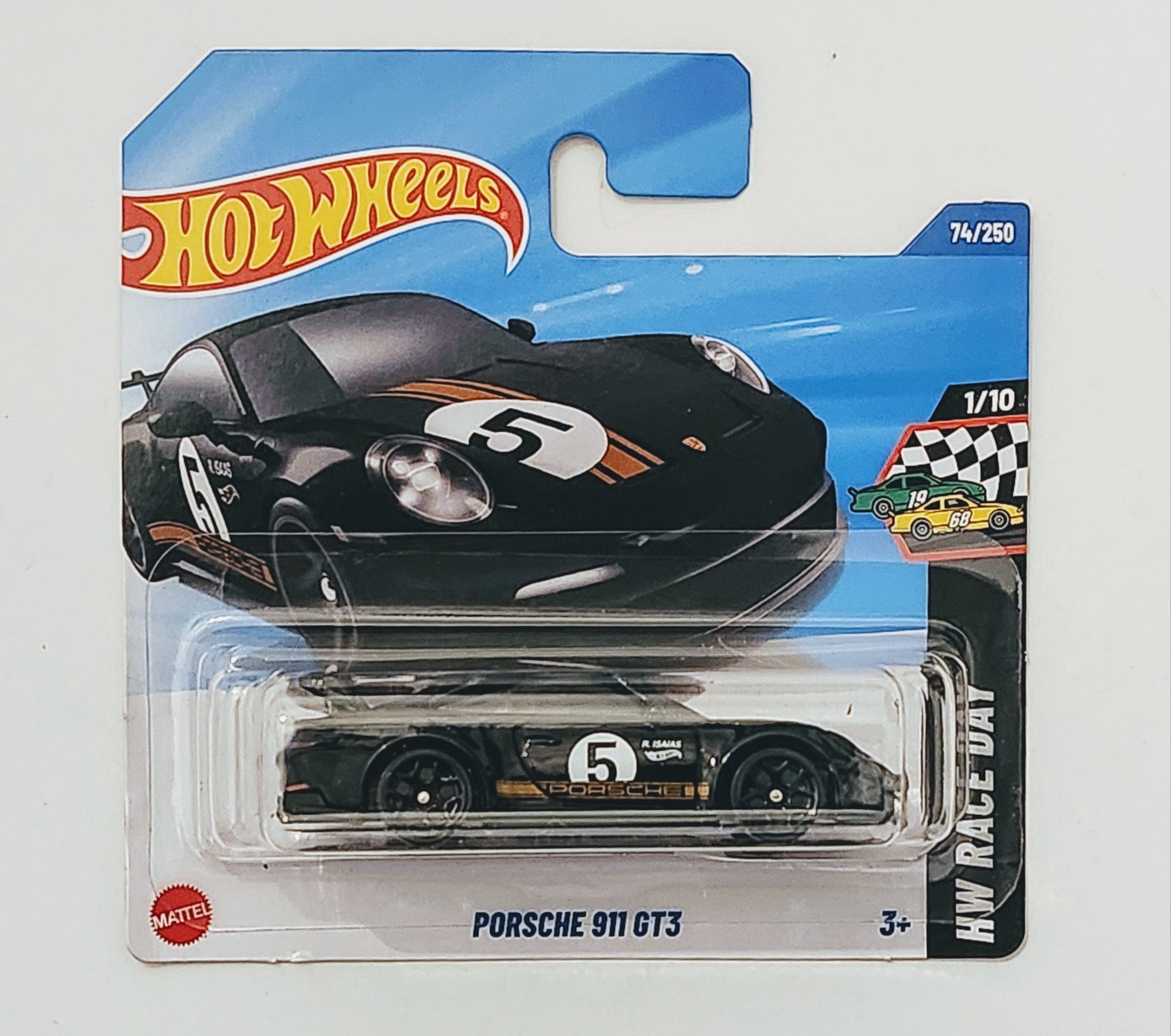 Hot Wheels Imported Premium - Short Card - Porsche 911 GT3 - HW Race Day – Kidsinfy.in