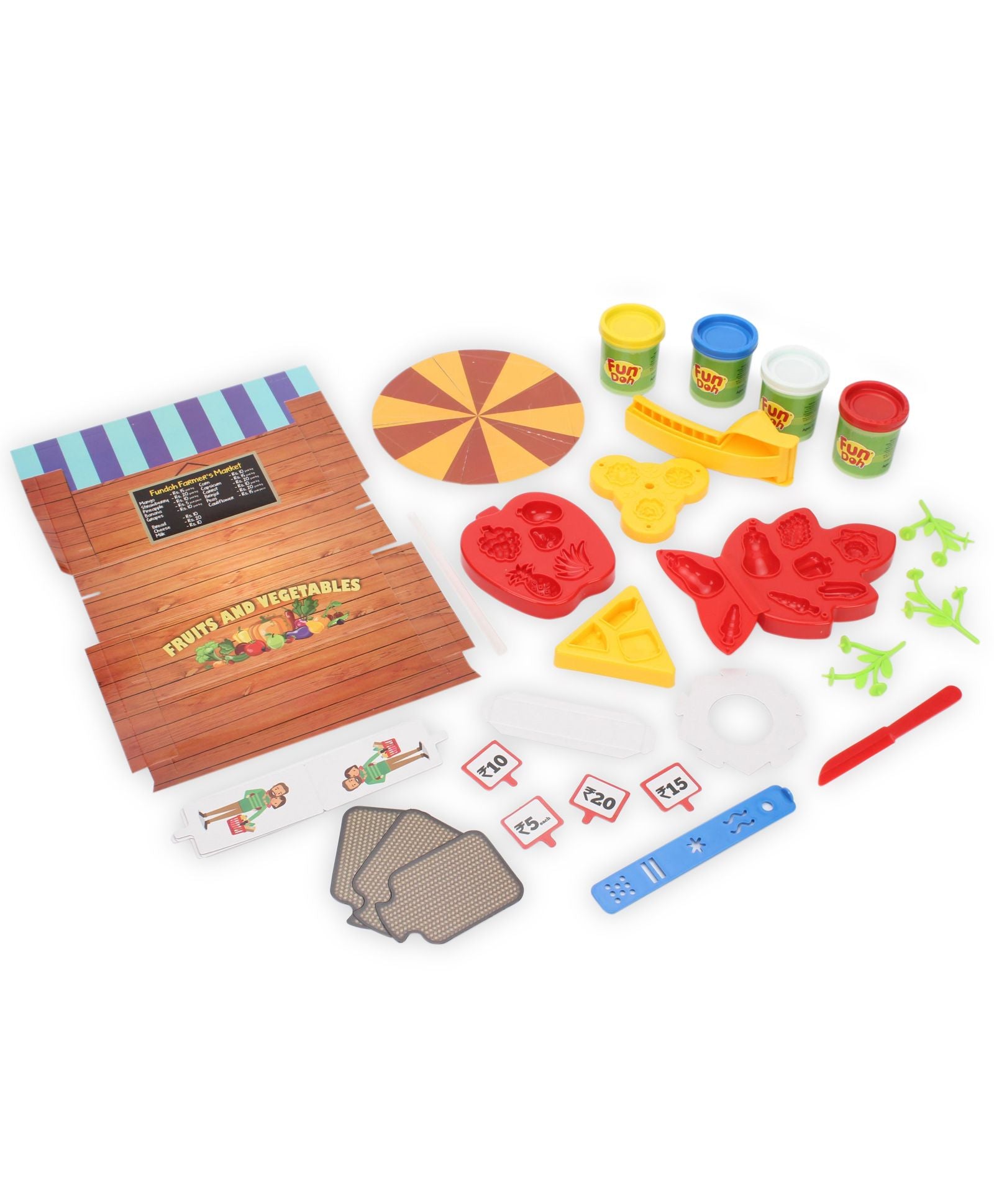Fun Dough by Funskool Fruits And Vegetables Market Place (Color May ...
