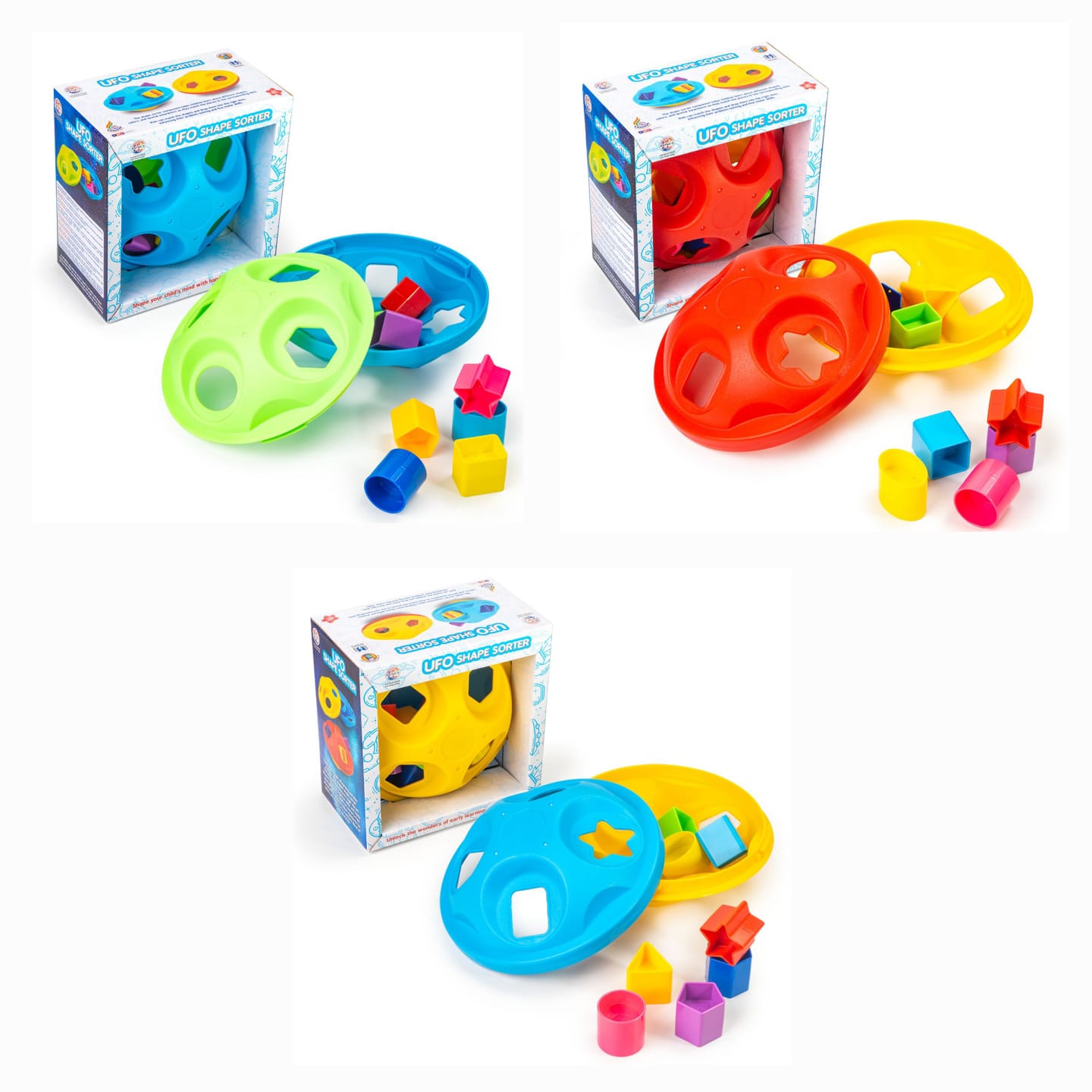 RATNA'S UFO Shape Sorter with Different Colourful Shapes - Kids Activi ...