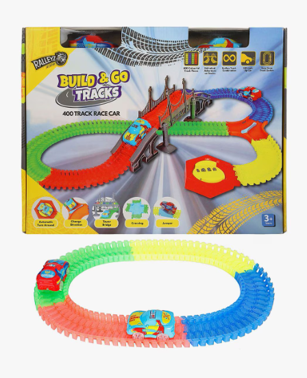 Ralleyz Build & Go Tracks, 400 Track Race Car, Multicolor – Kidsinfy.in