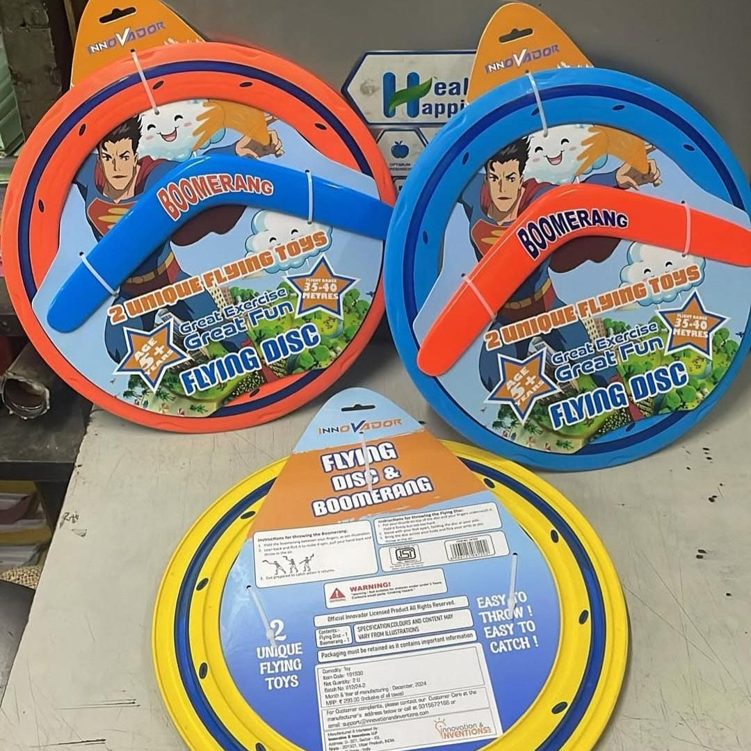 Thrower Toy Flying Disc and Boomerang for Kids - Multicolour – Kidsinfy.in